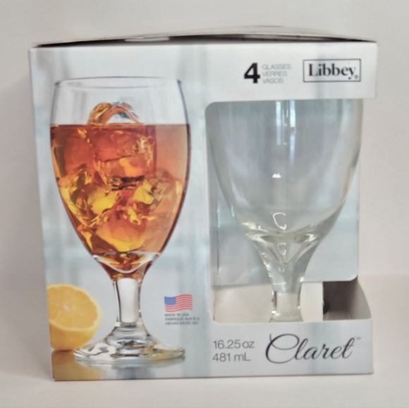 Libbey | Dining | Vintage Libbey Glasses Large 625 Oz Goblets Claret ...